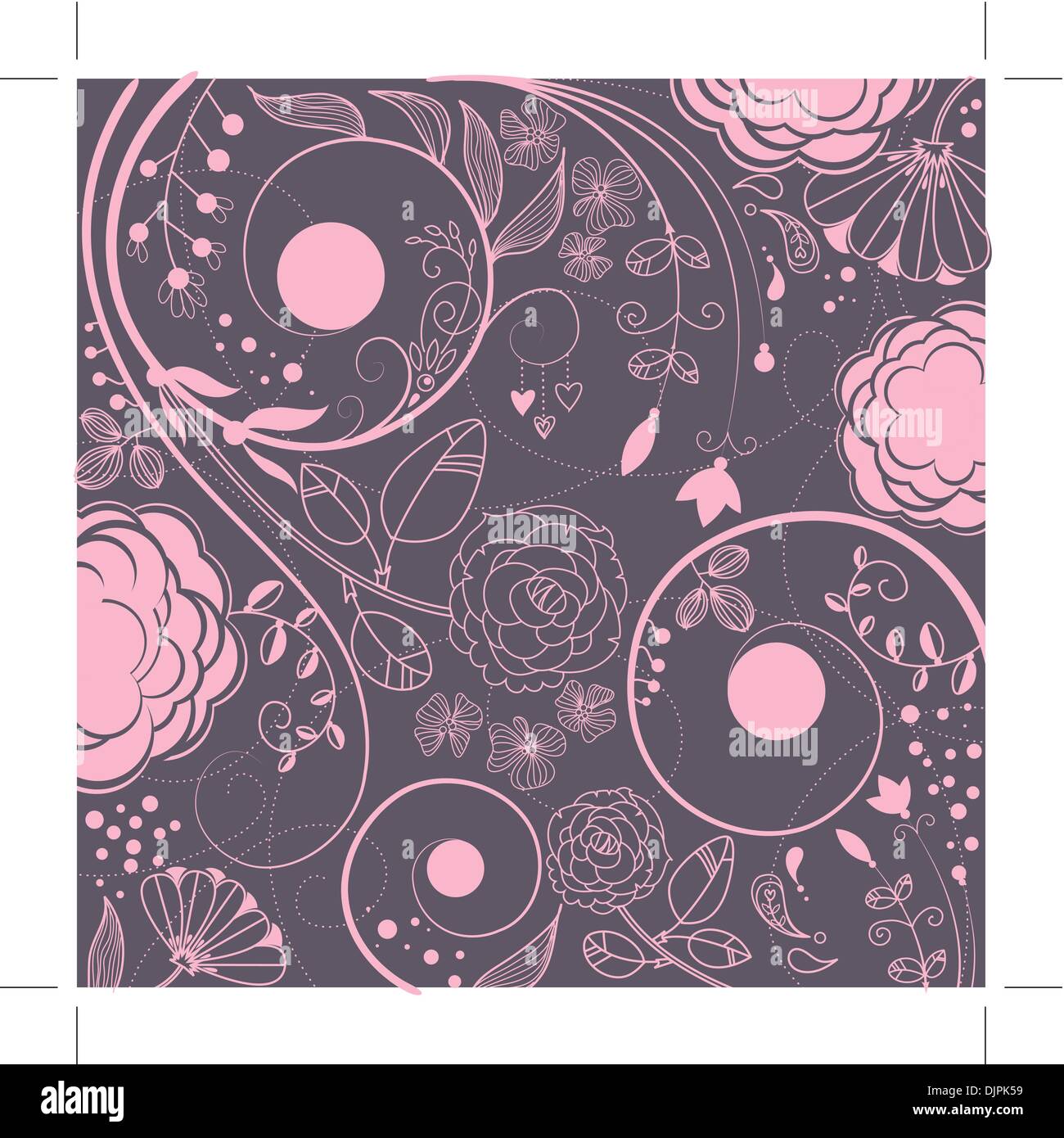 Floral hand drawn background Stock Vector Image & Art - Alamy