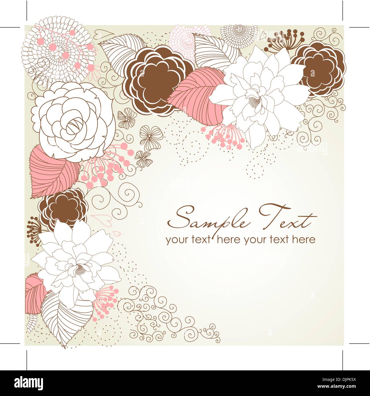 Floral greeting card Stock Vector Image & Art - Alamy