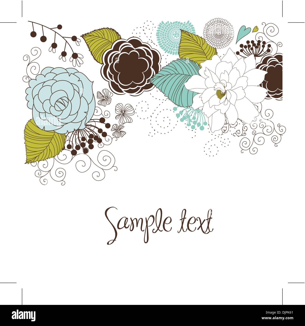 Floral greeting card Stock Vector Image & Art - Alamy