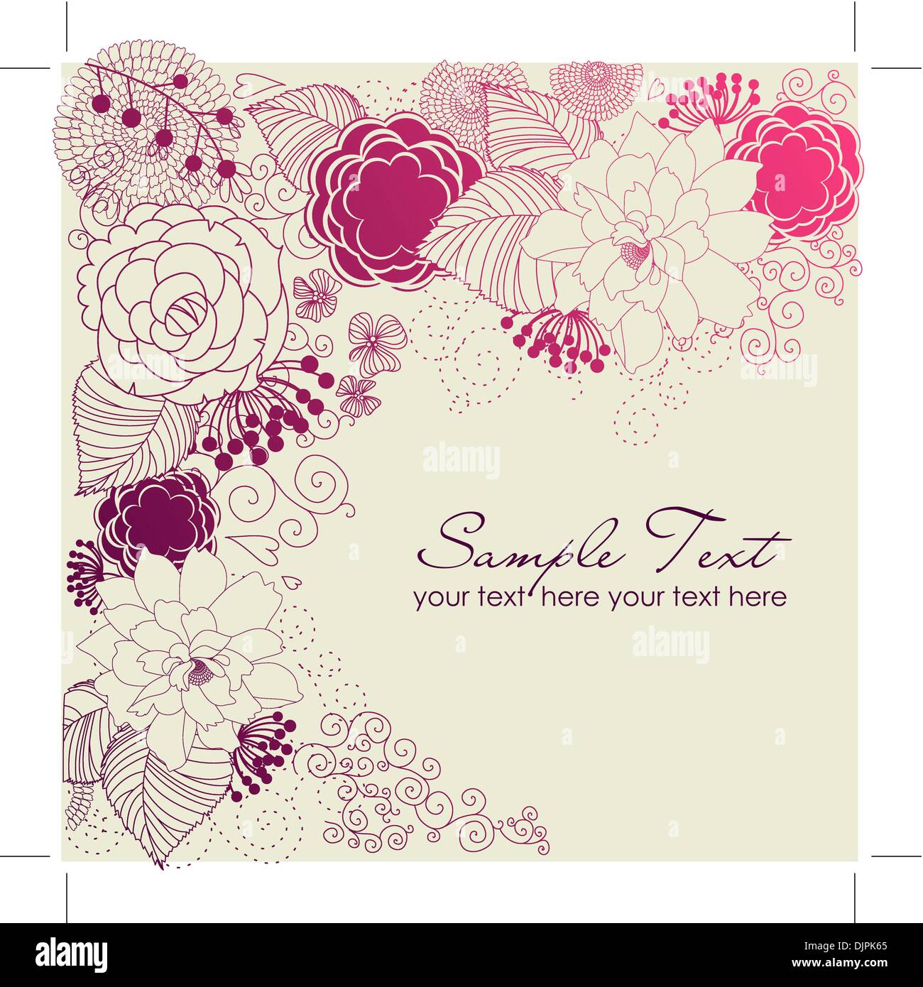 Stylish rose heart Stock Vector Images - Alamy