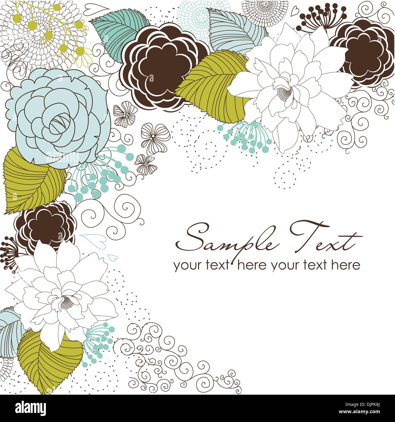 Floral greeting card Stock Vector Image & Art - Alamy