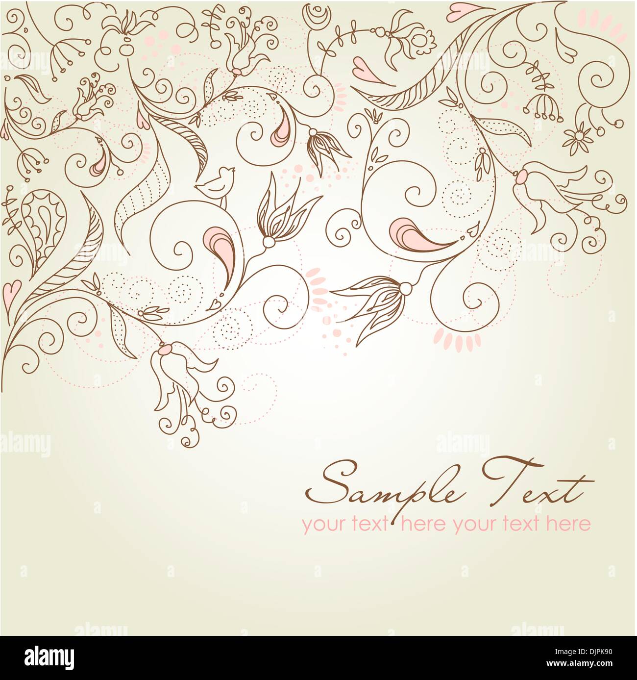 Floral greeting card Stock Vector Image & Art - Alamy
