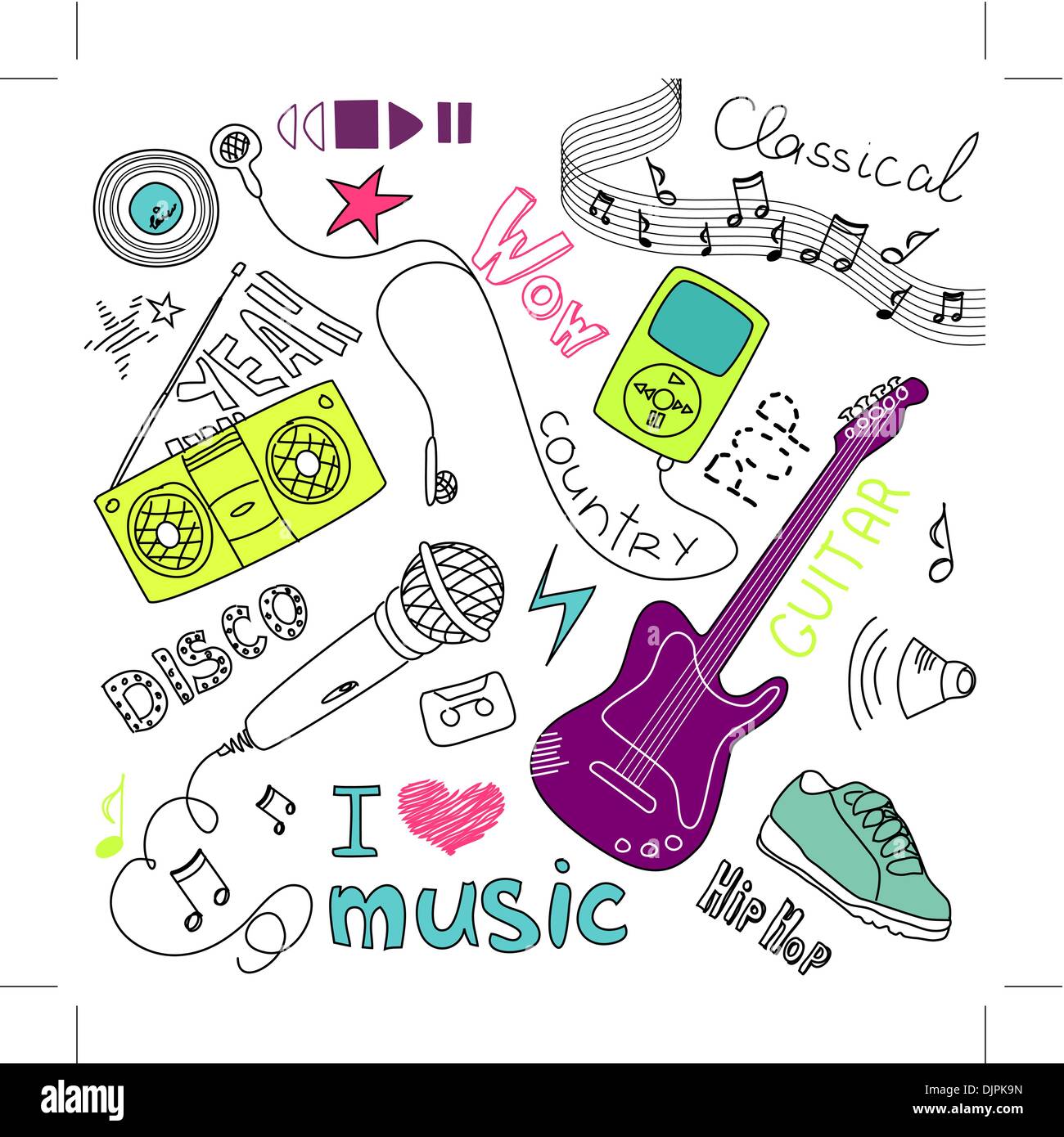 Music Vector Doodles Stock Vector Image & Art - Alamy