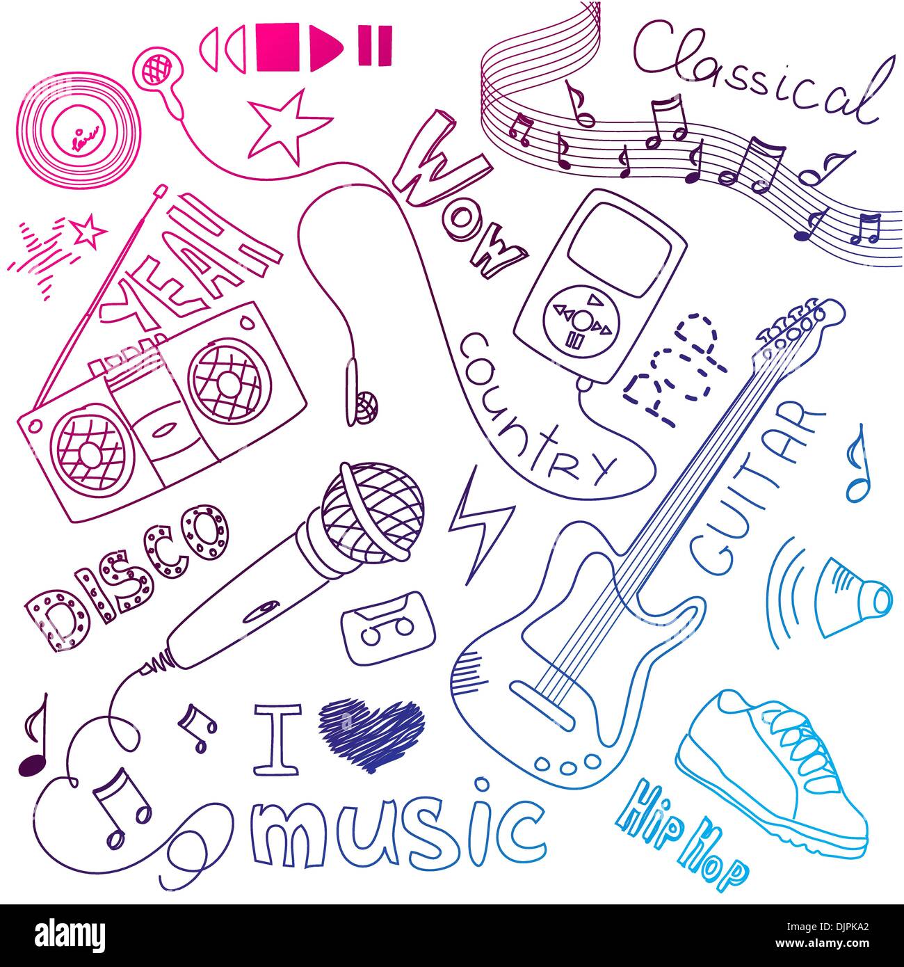 Music Vector Doodles Stock Vector Image & Art - Alamy