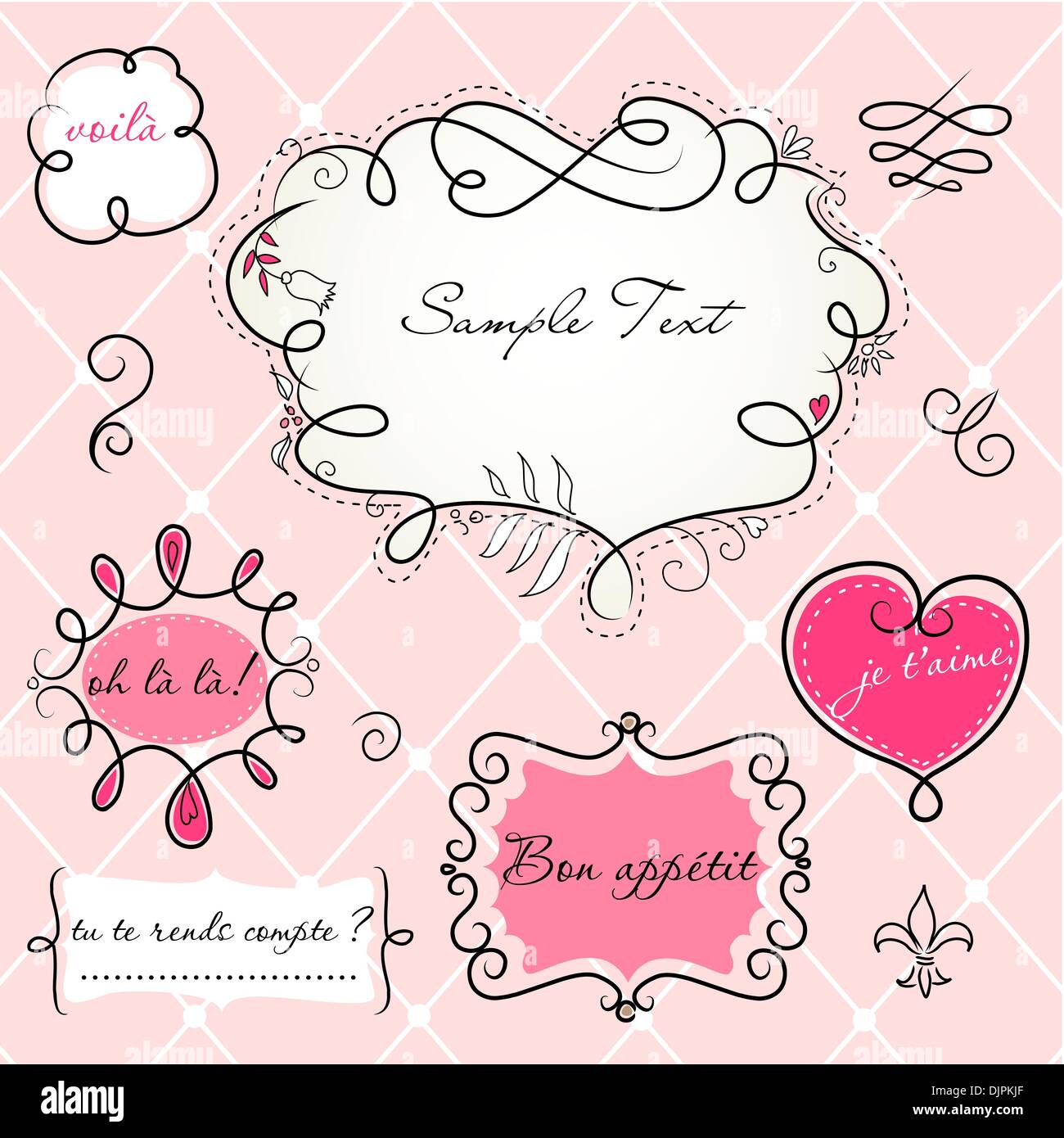 Old french frames Stock Vector Images - Alamy