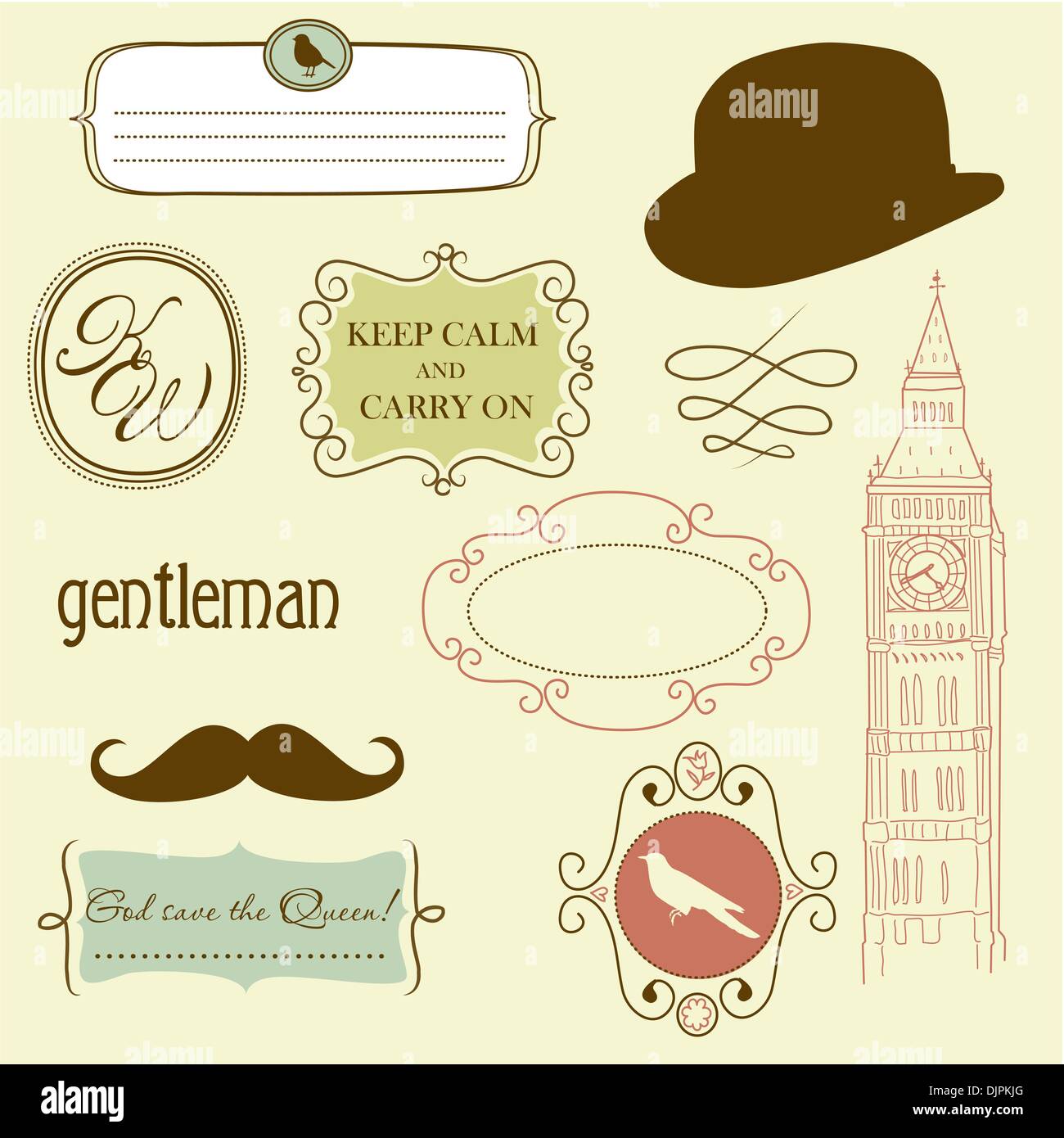 Doodle frames in British style Stock Vector Image & Art - Alamy