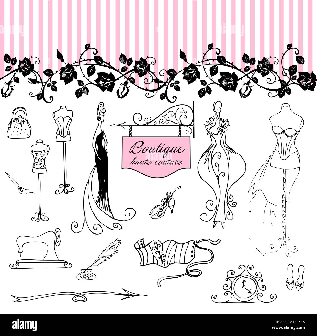 Shoe making machine Stock Vector Images - Alamy