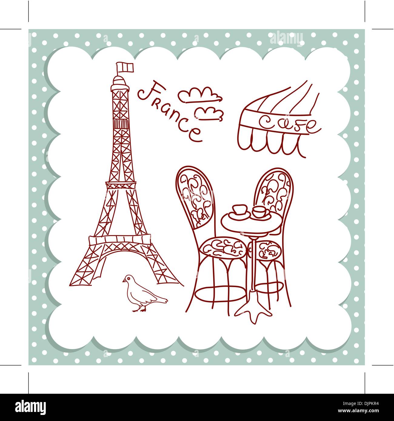 Cafe in Paris Stock Vector Image & Art - Alamy