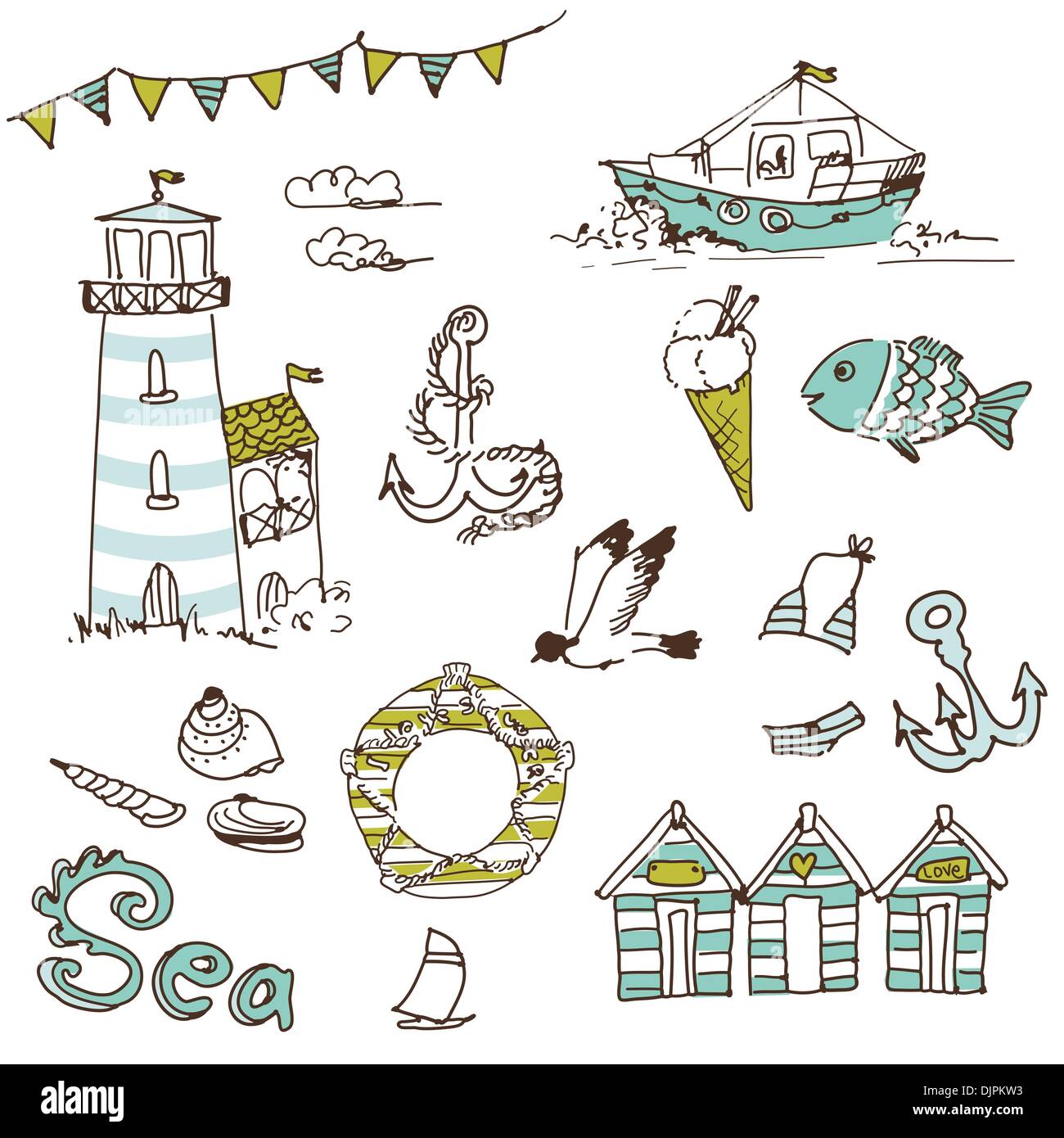 Swim flags Stock Vector Images - Alamy