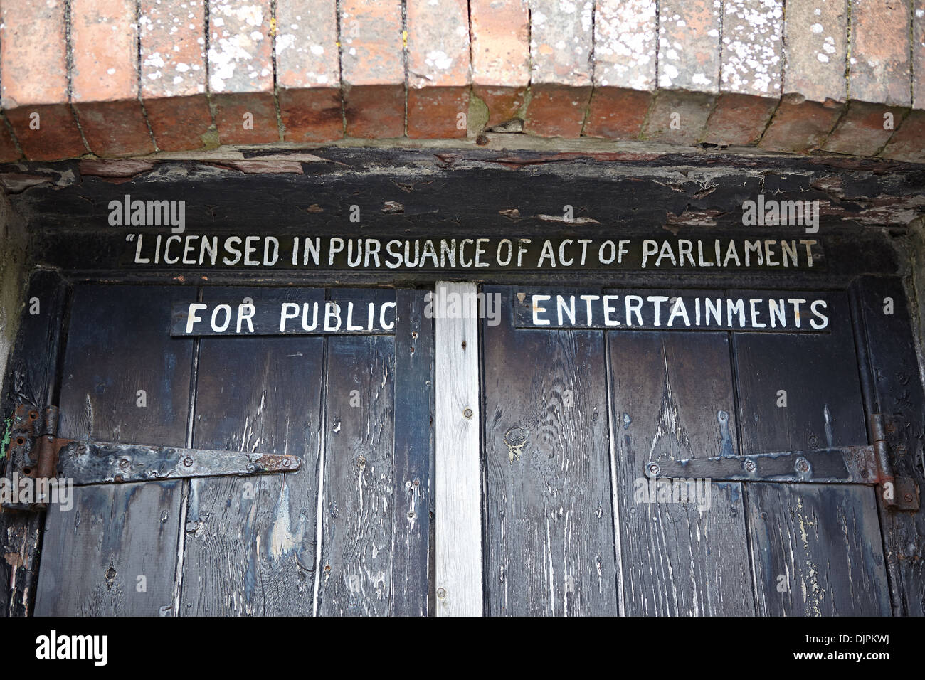 old public entertainment license notice Stock Photo - Alamy