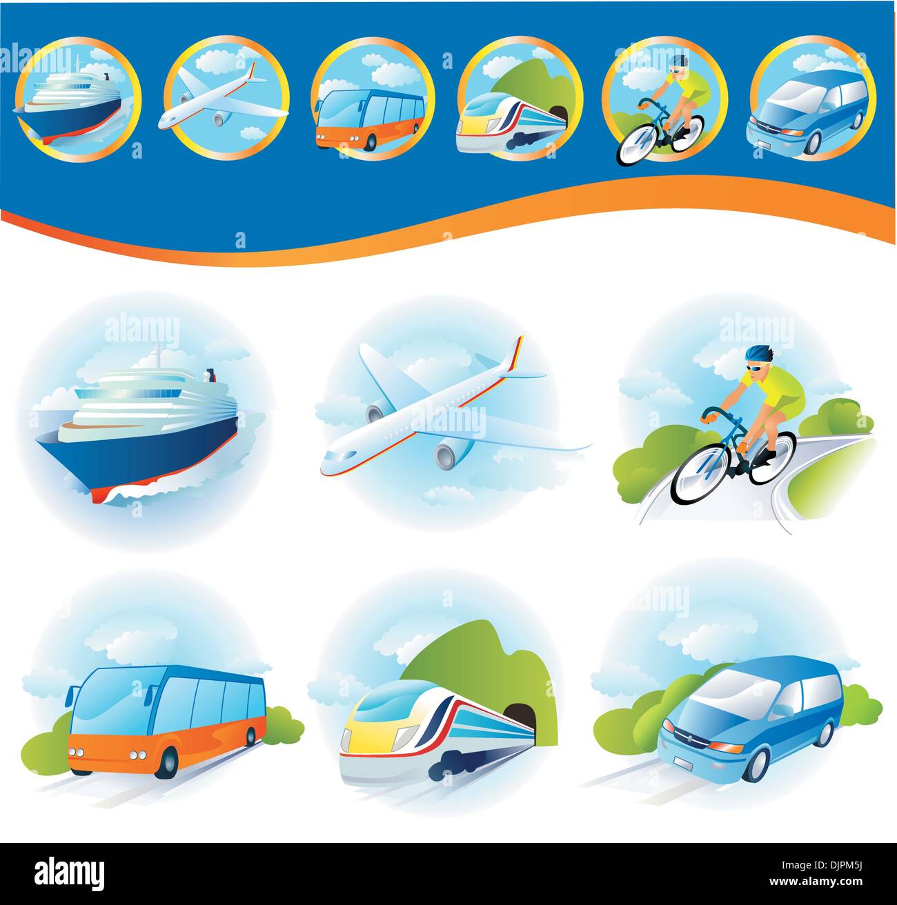 Travel transportation icon set. Vector. Vehicles icons Stock Vector ...