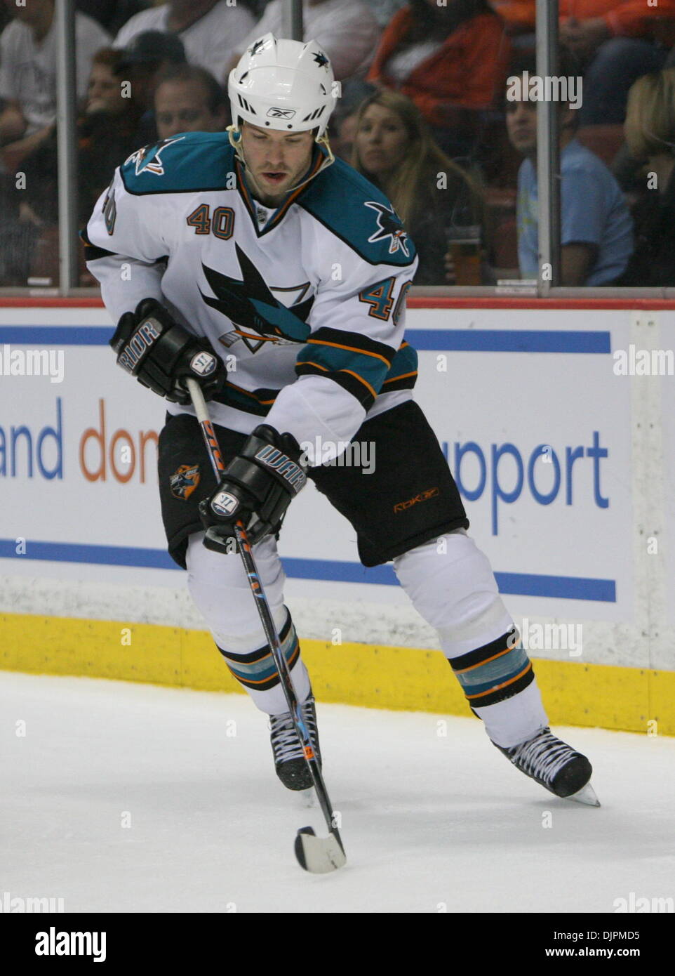 Mar 14, 2010 - Anaheim, California, USA - San Jose Sharks' defenseman ...
