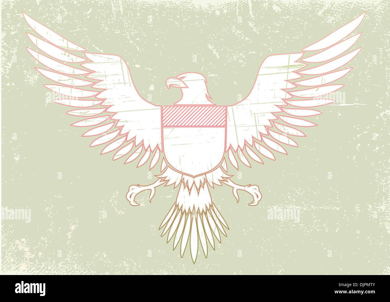 Vector illustration of coat-of-arms bird - Medieval Eagle of my own ...