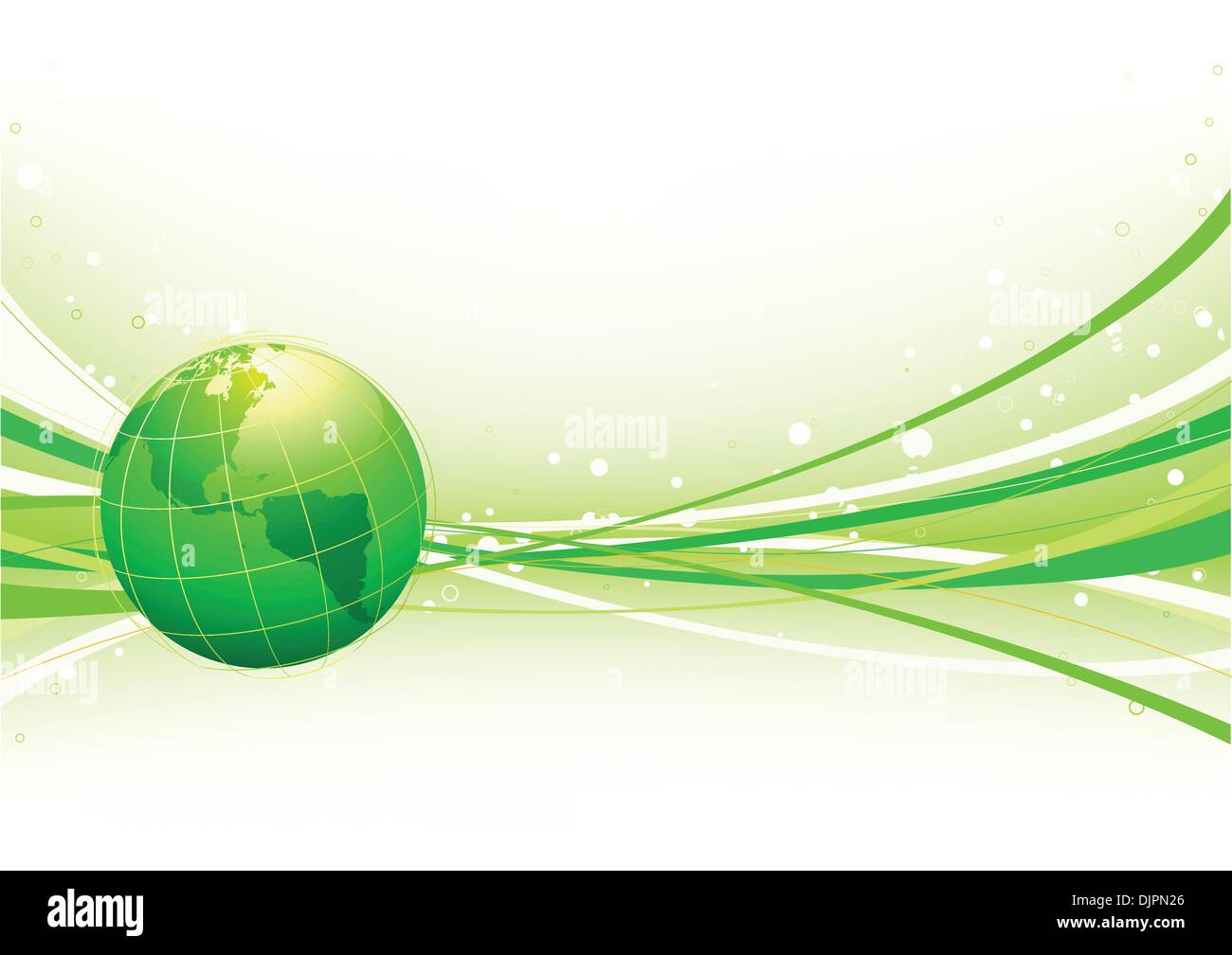 Vector illustration of green abstract lines background - composition of ...