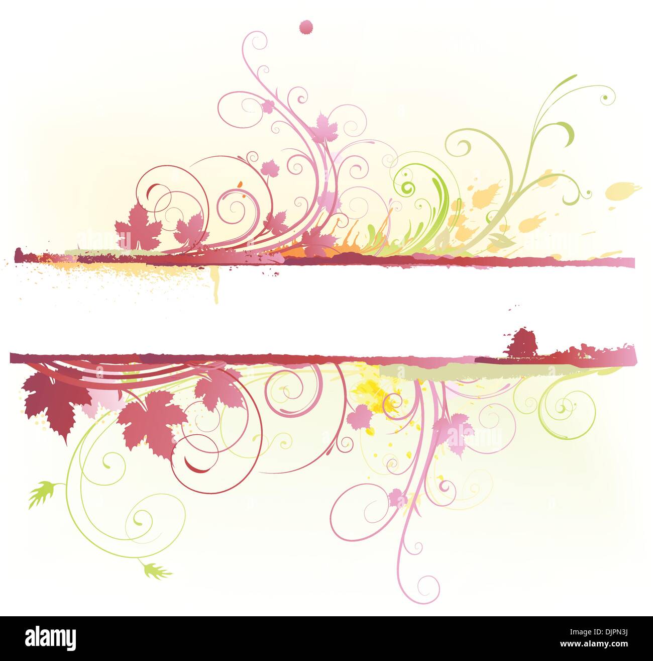 Vector illustration of style Floral Decorative banner Stock Vector ...