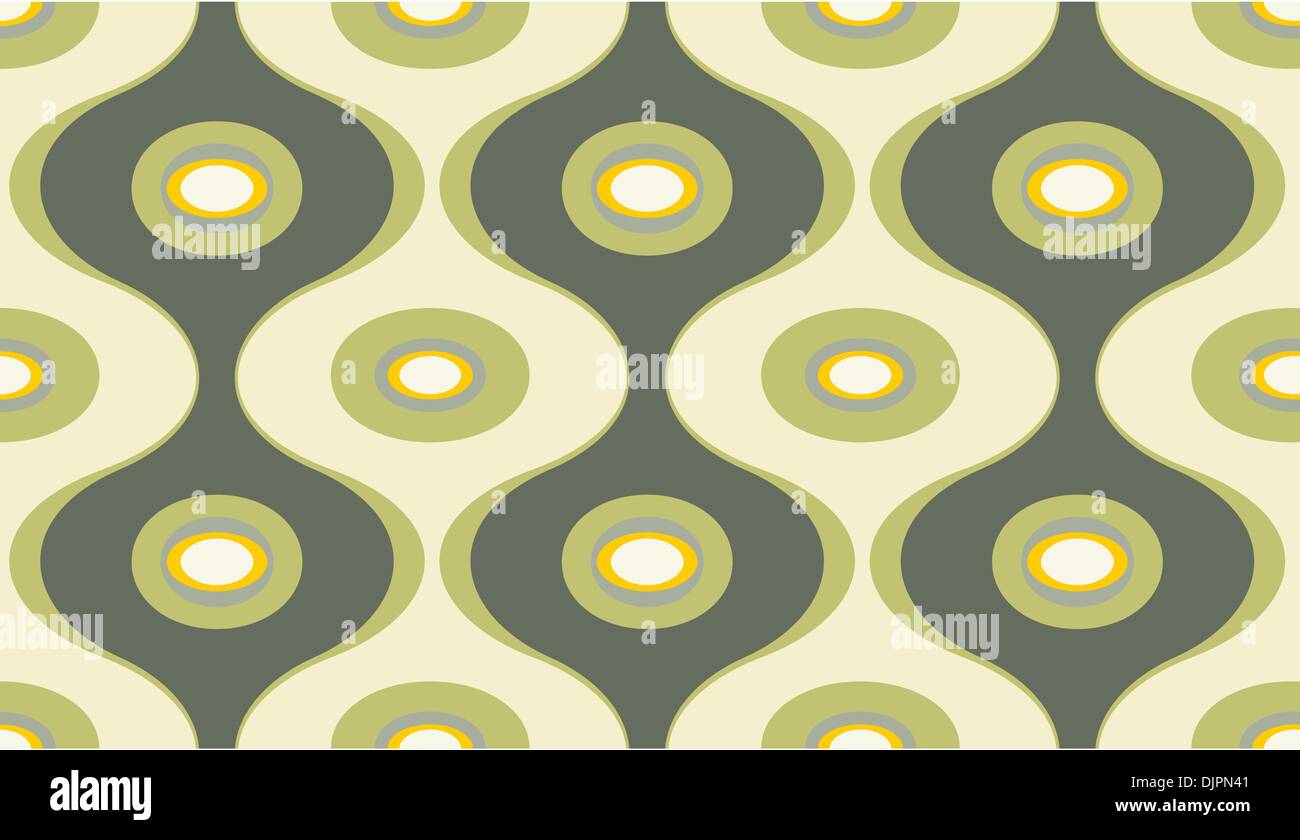 Vector illustration of elegant geometric retro motif wallpaper seamless ...
