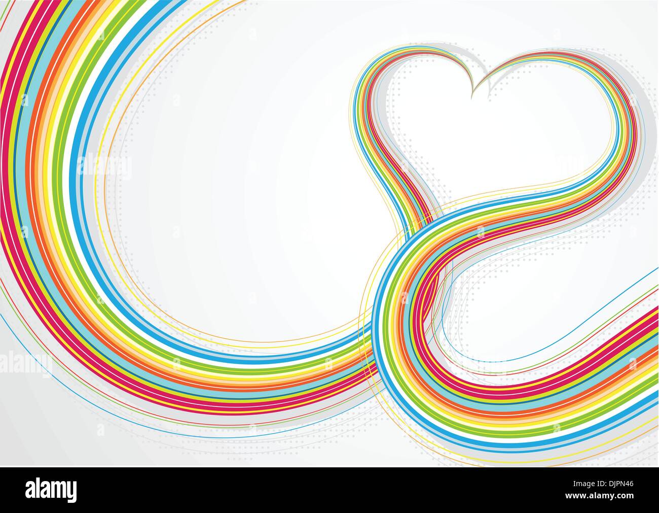 Vector illustrator of Colorful lines crossing each other on heart shape ...