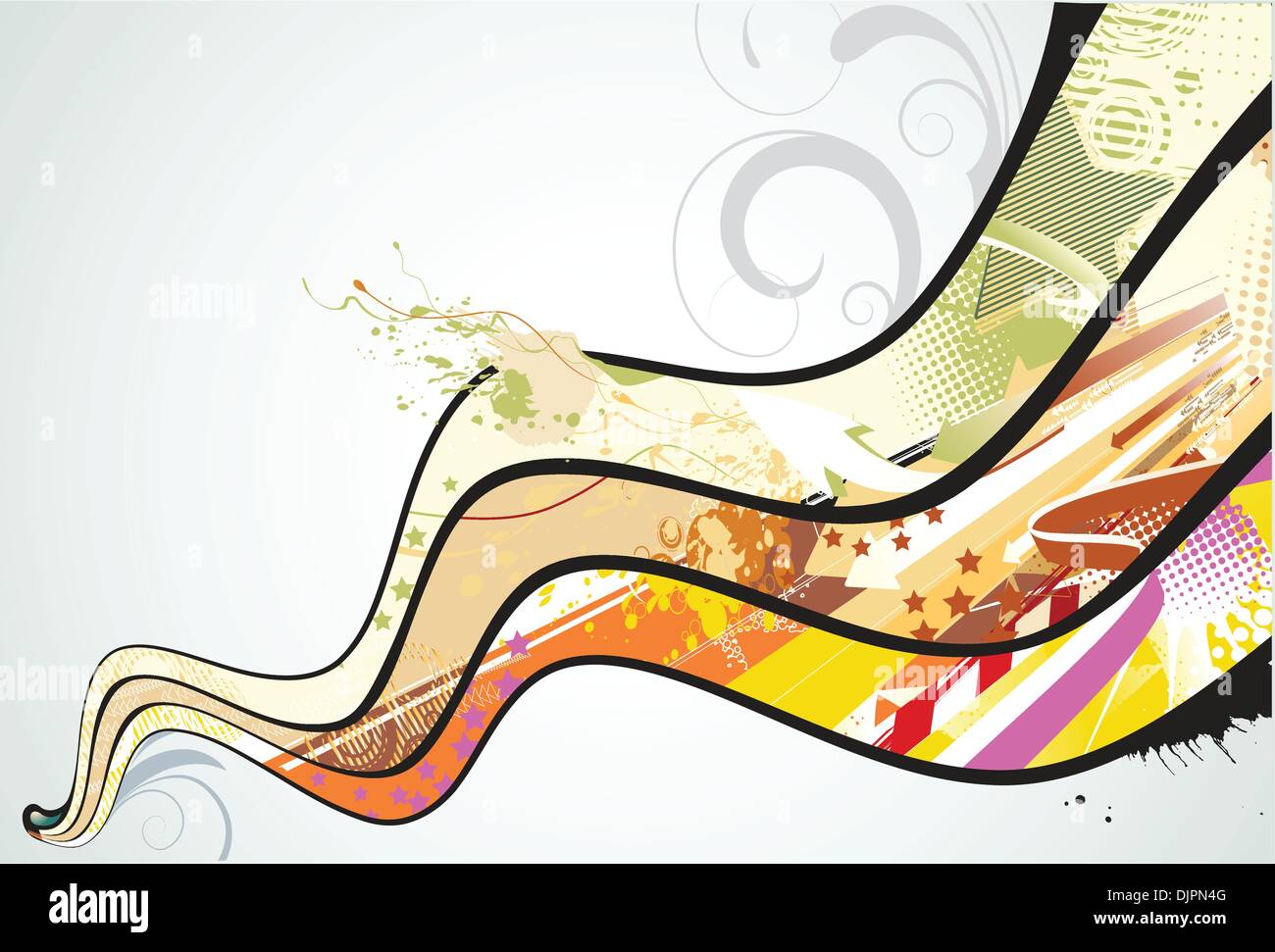 Vector illustration of urban Colorful and funky background design Stock ...