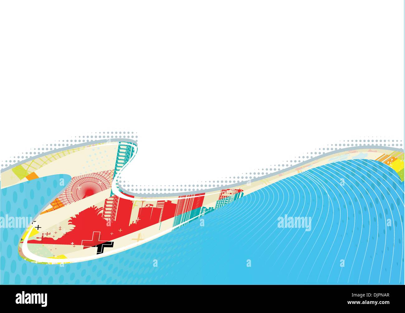 Vector illustration of urban Colorful and funky background design Stock ...