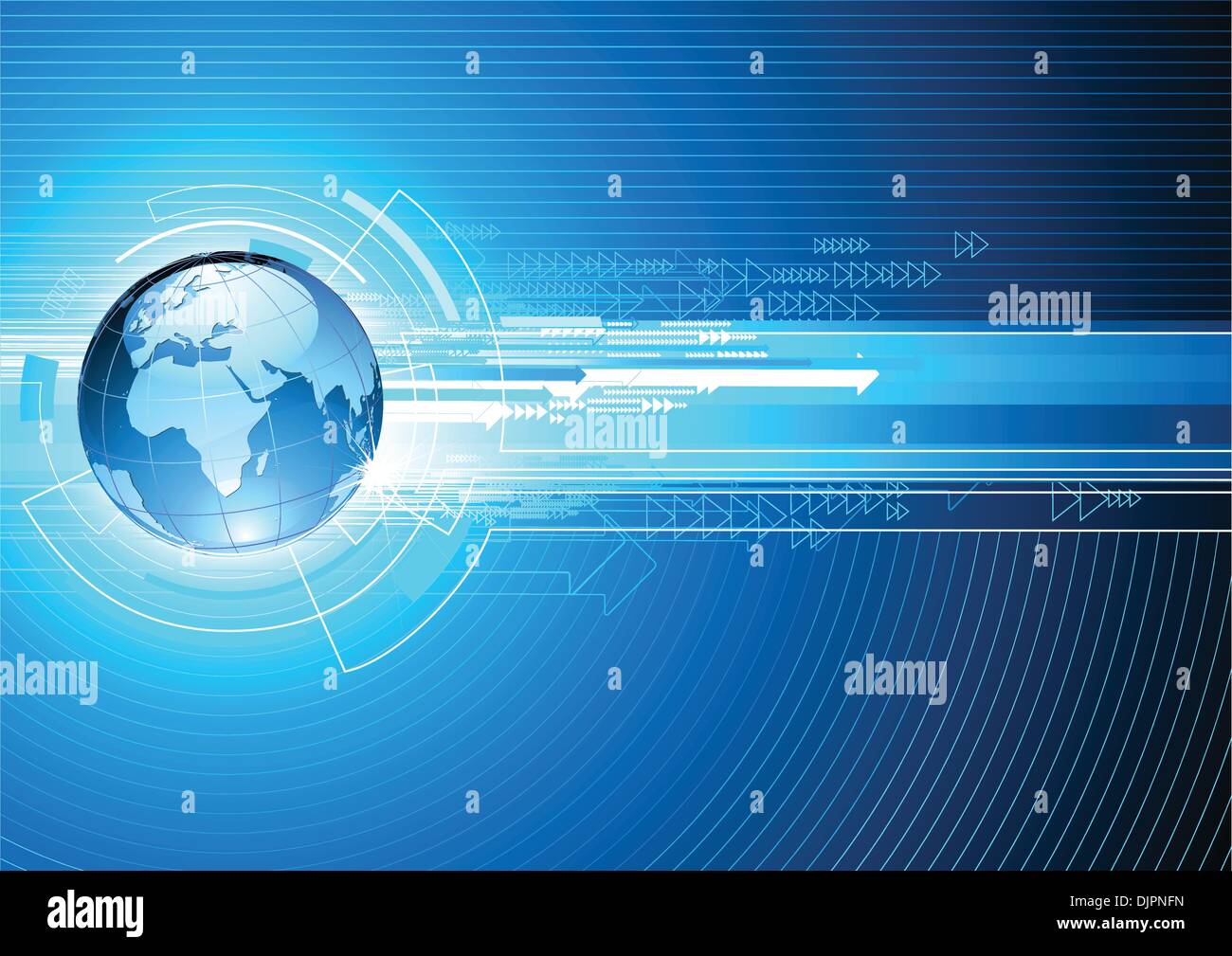 Vector illustration of abstract hi-tech Background with Glossy Earth ...