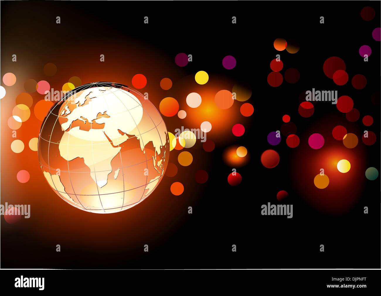 Vector illustration of abstract Background with Glossy Earth Globe ...