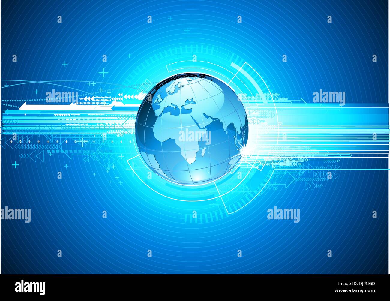 Vector illustration of abstract hi-tech Background with Glossy Earth ...