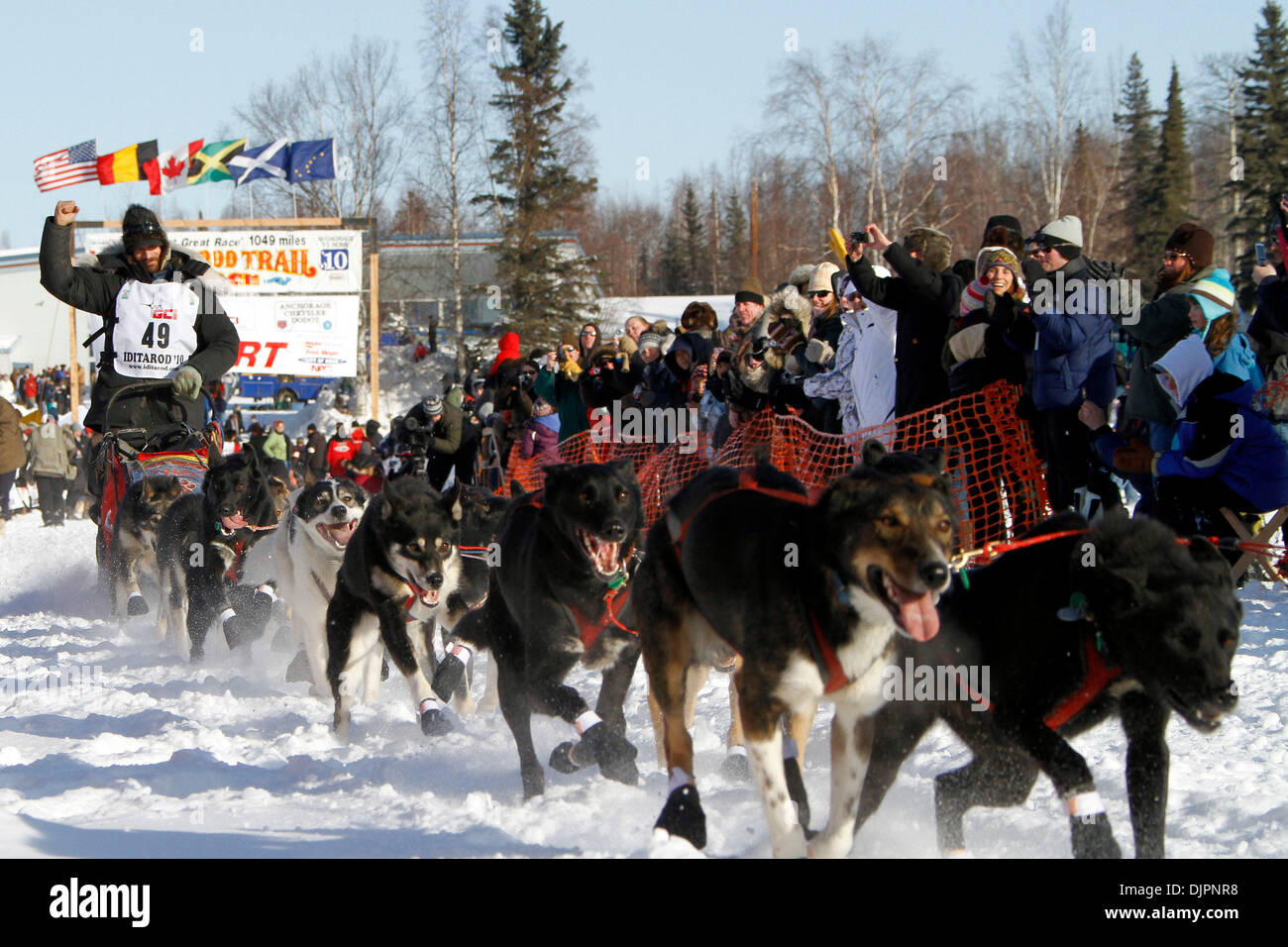 Mar 07, 2010 - Willow, Alaska, USA - Three-time defending Iditarod ...
