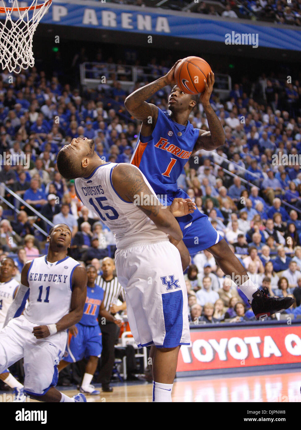 Mar. 07, 2010 - Lexington, Kentucky, USA - UK's DeMarcus Cousins took a ...