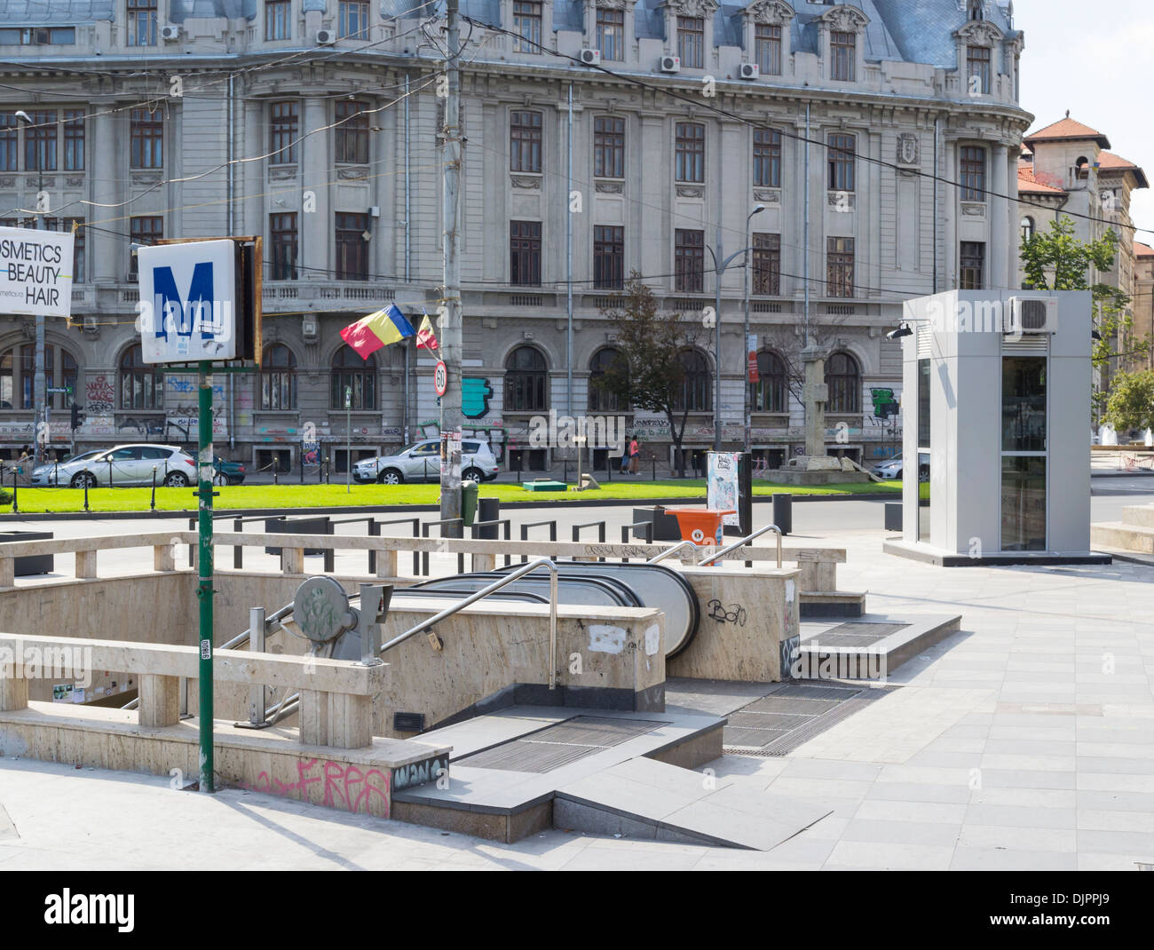 Romanian tube system - University station entrance in Bucharest ...