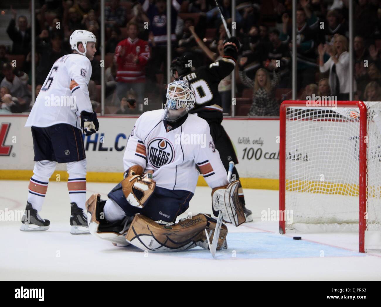 Apr 11, 2010 - Anaheim, California, USA - Edmonton Oilers' defenseman ...