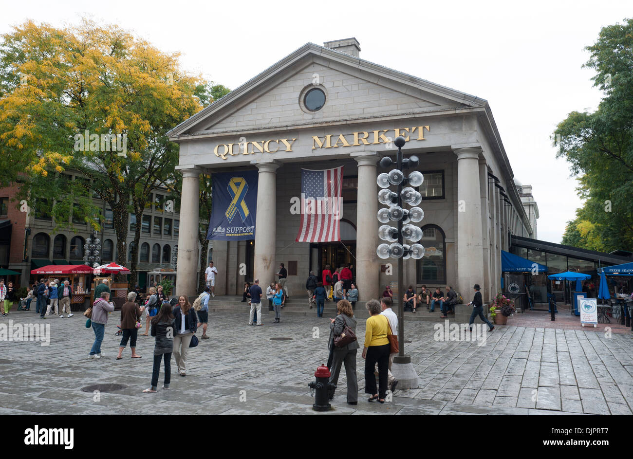 Quincy Market in Boston dates from 1824-1826. It is a National Historic ...
