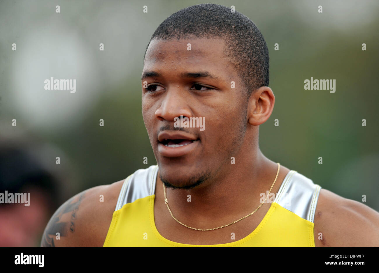 Apr 17, 2010 - Eugene, Oregon, USA - Oregon freshman LaMICHAEL JAMES gathers himself after the ...