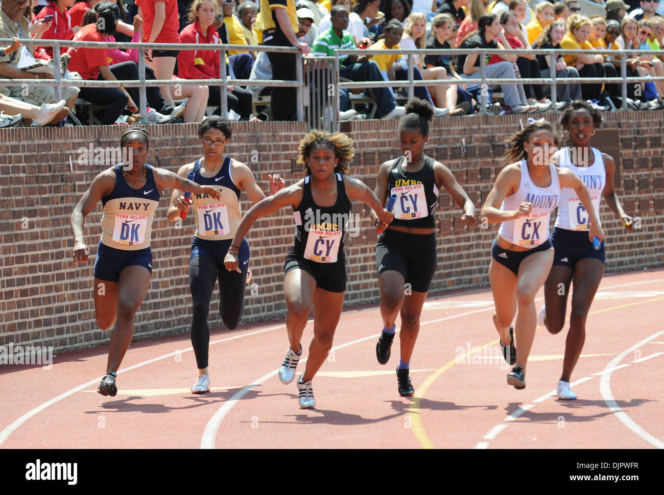 Apr 22, 2010 - Philadelphia, Pennsylvania, U.S. - College Women's 4x100 ...