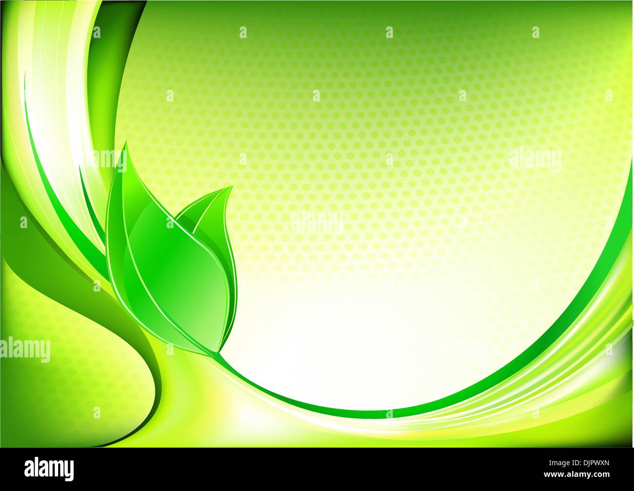 Vector illustration of fresh spring abstract background with green ...