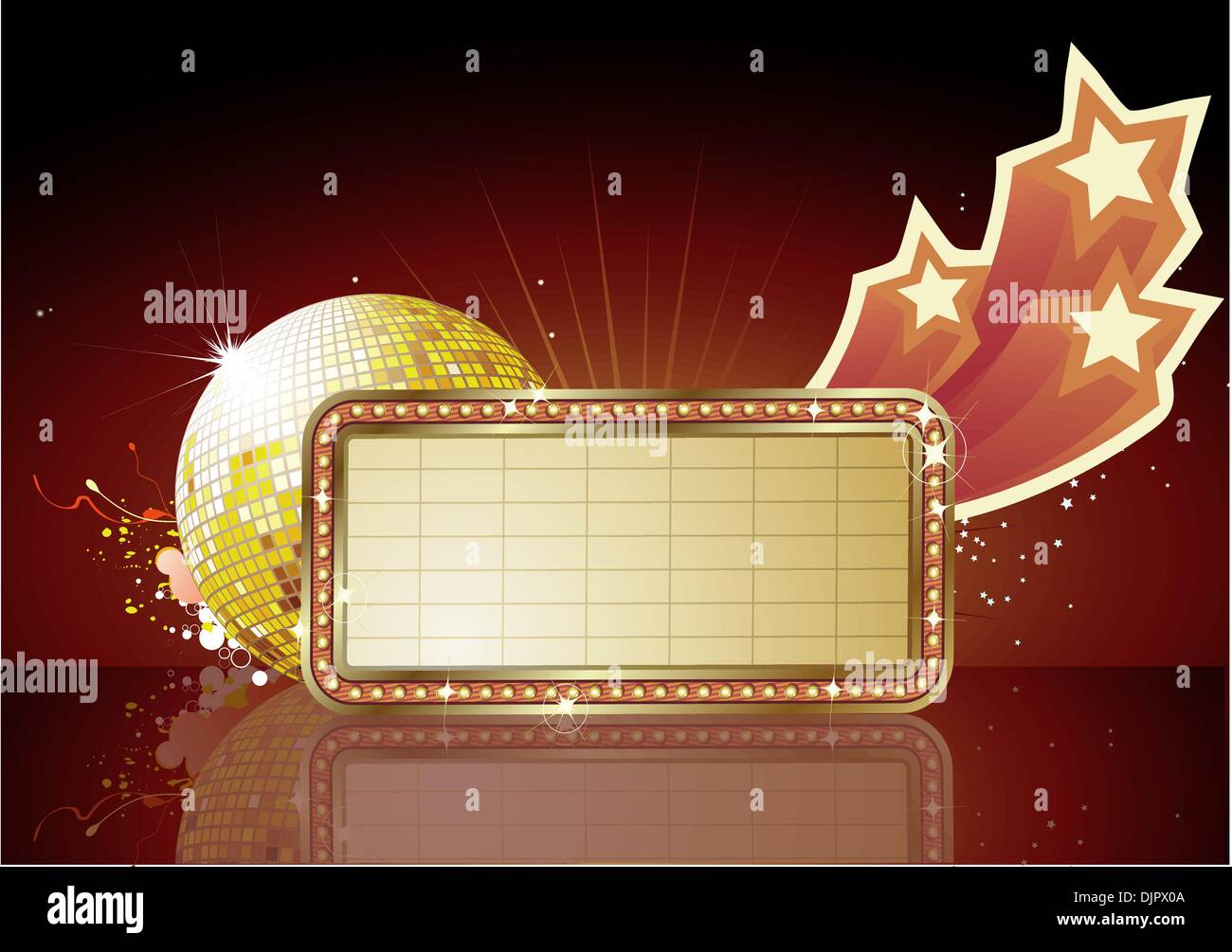 Vector illustration of retro illuminated Movie marque Blank sign Stock Vector Image & Art - Alamy