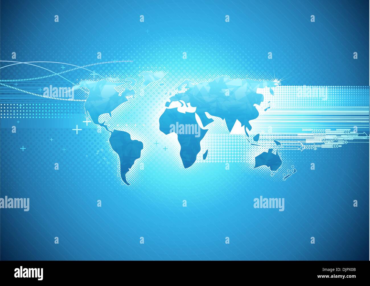 Vector illustration of blue abstract hi-tech Background with Glossy ...