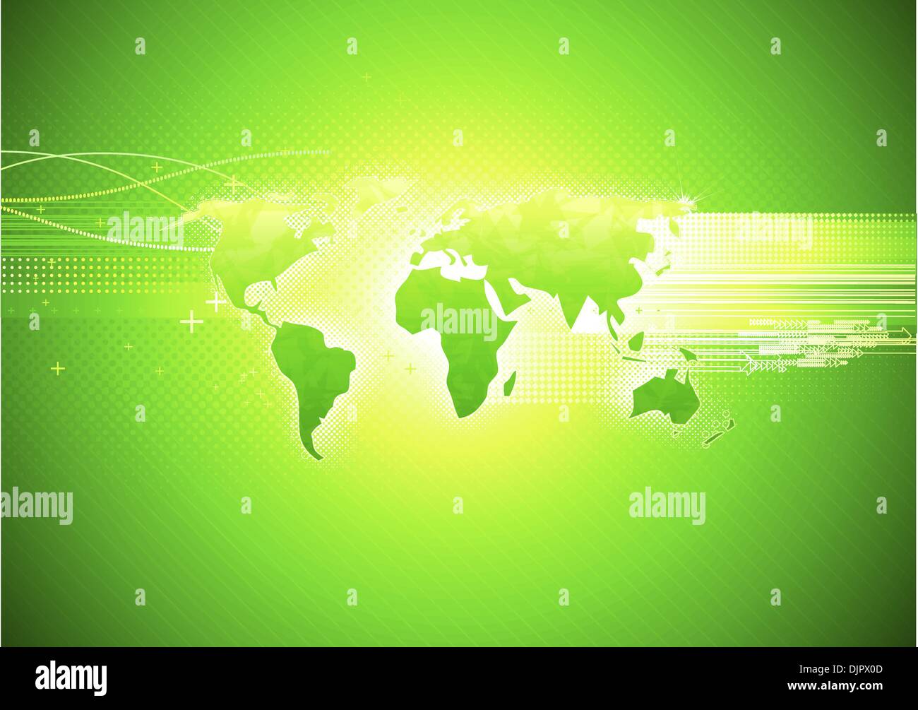 Vector illustration of green abstract hi-tech Background with Glossy ...