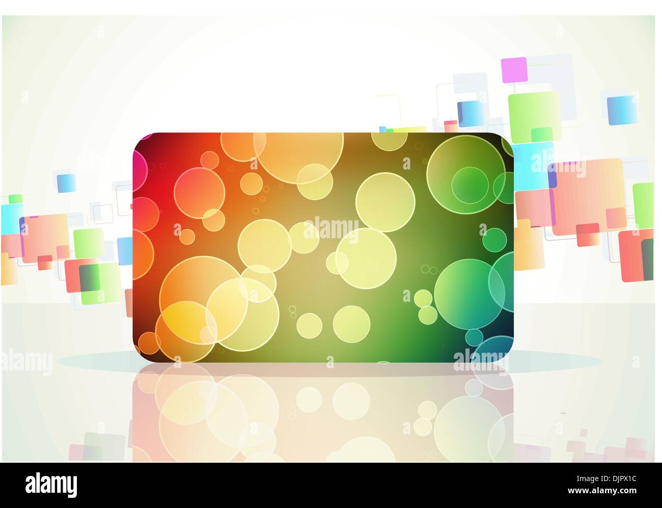 Vector illustration of abstract color background with magic decorated ...