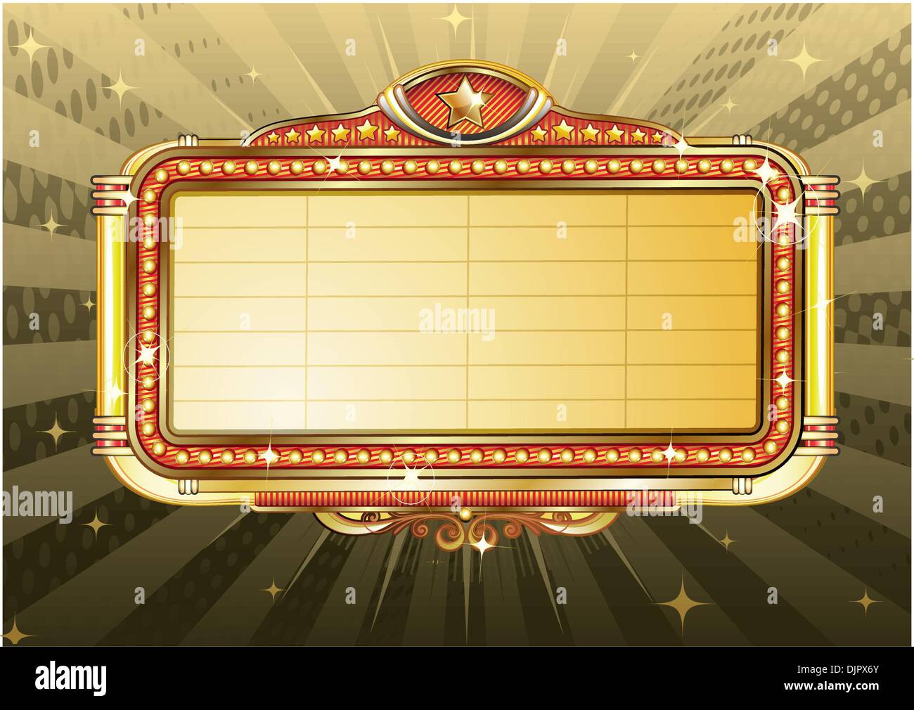 Blank movie theater theater marquee Stock Vector Images - Alamy