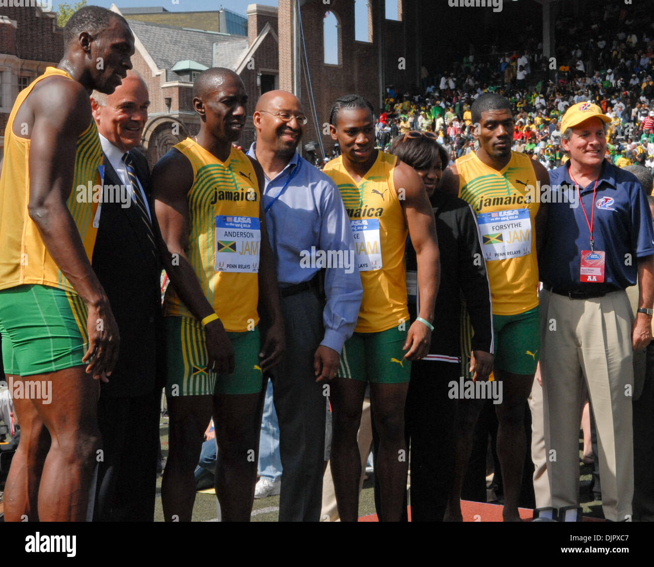 Apr 24, 2010 - Philadelphia, Pennsylvania, U.S. - Usain Bolt and Team ...