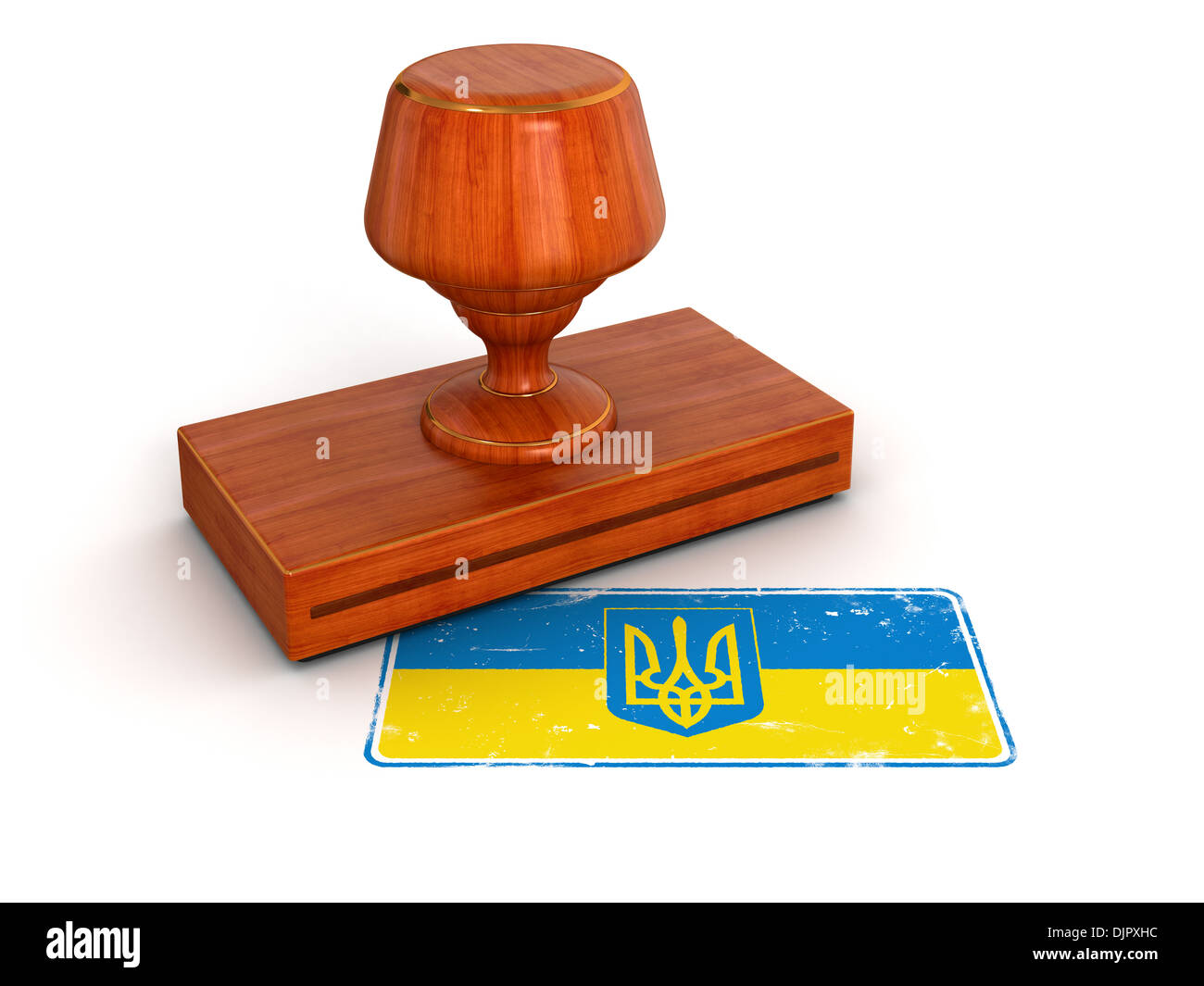 Rubber Stamp Ukrainian flag (clipping path included Stock Photo - Alamy