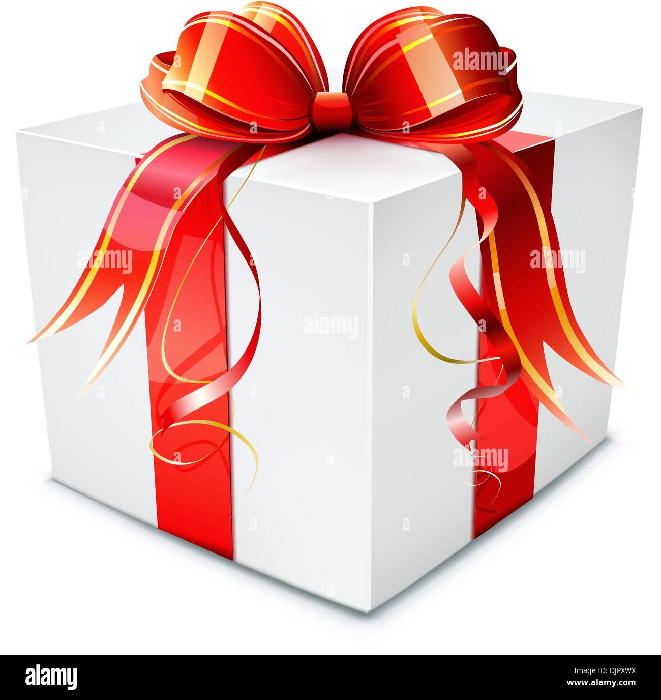 Vector illustration of cool gift box on the white background Stock ...