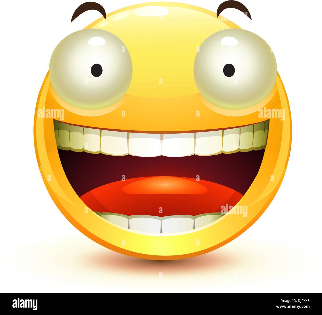 Vector illustration of cool glossy Single Emoticon Stock Vector Image ...