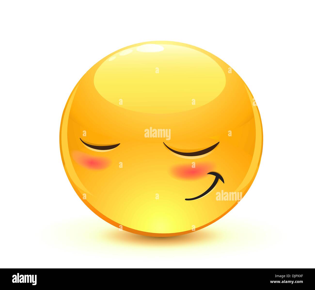 Vector illustration of cool glossy Single Emoticon Stock Vector Image ...