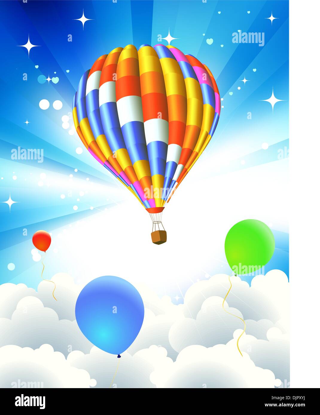 Vector illustration of Colorful abstract Background with funky balloon ...