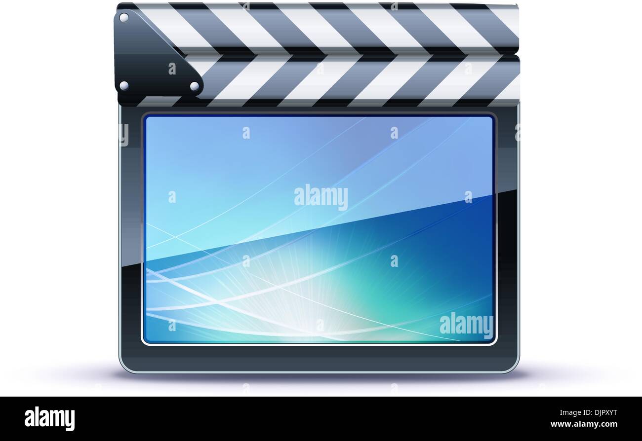Vector illustrator of closed movie clapper board Stock Vector Image ...