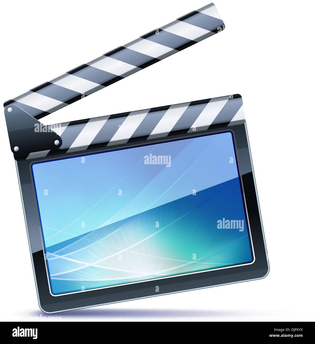 Vector illustrator of open movie clapper board Stock Vector Image & Art ...