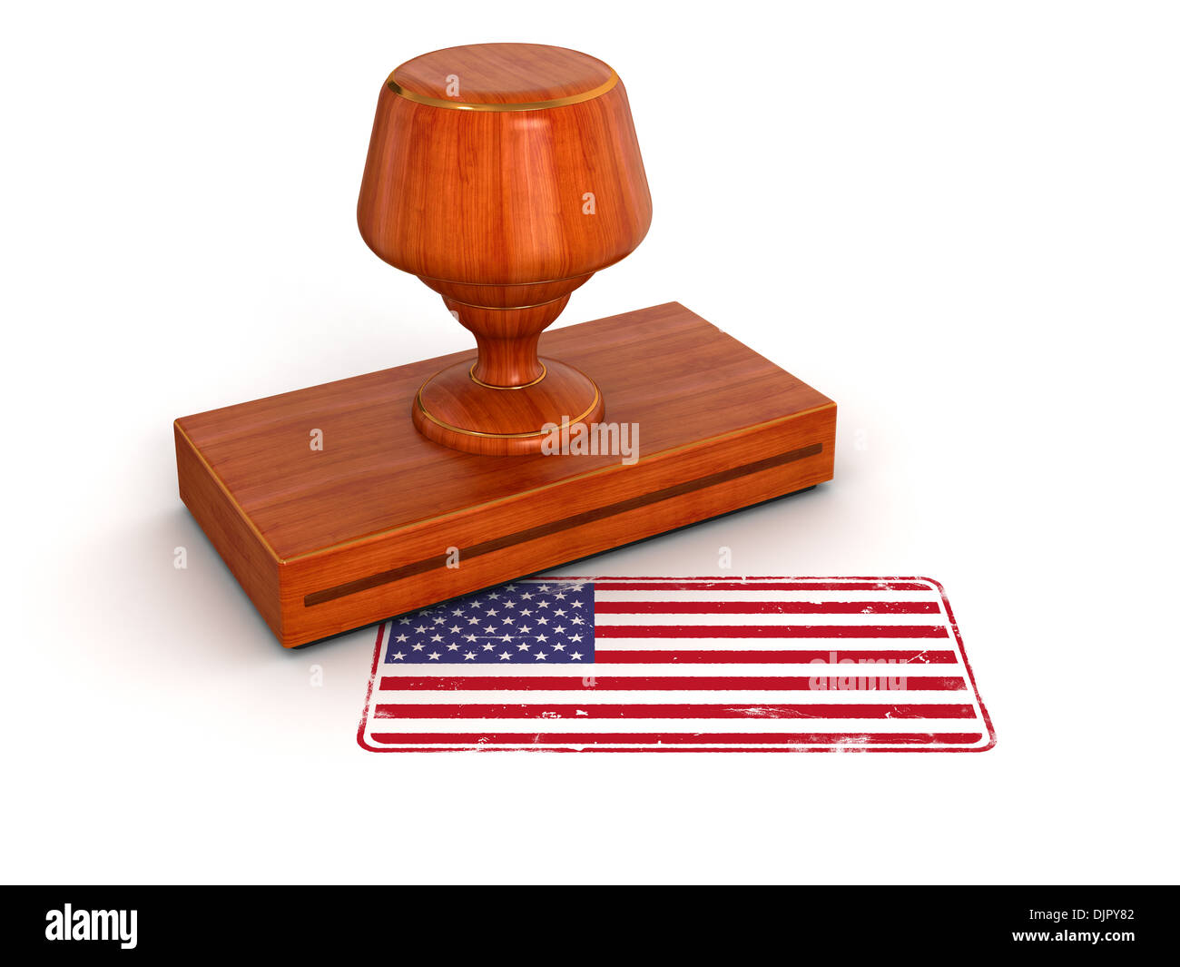 Rubber Stamp US flag (clipping path included Stock Photo - Alamy