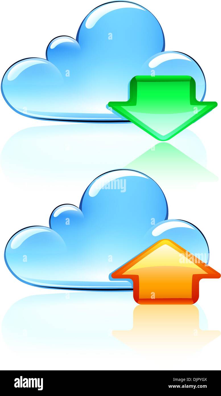 Vector illustration of Cloud Hosting Icons Stock Vector Image & Art - Alamy