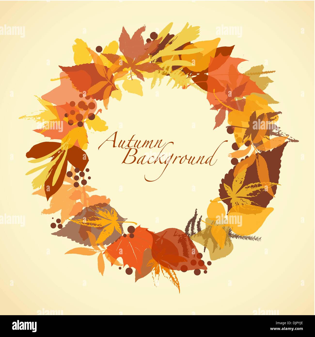 Fall wreath clip art hi-res stock photography and images - Alamy